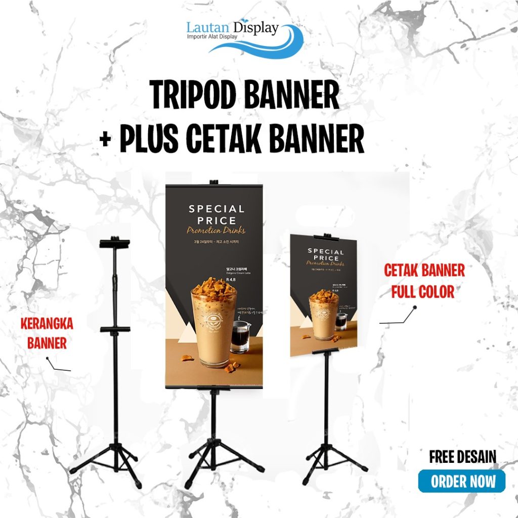 Produsen Tripod Banner A3 Termurah Se-Indonesia - Lautan Display