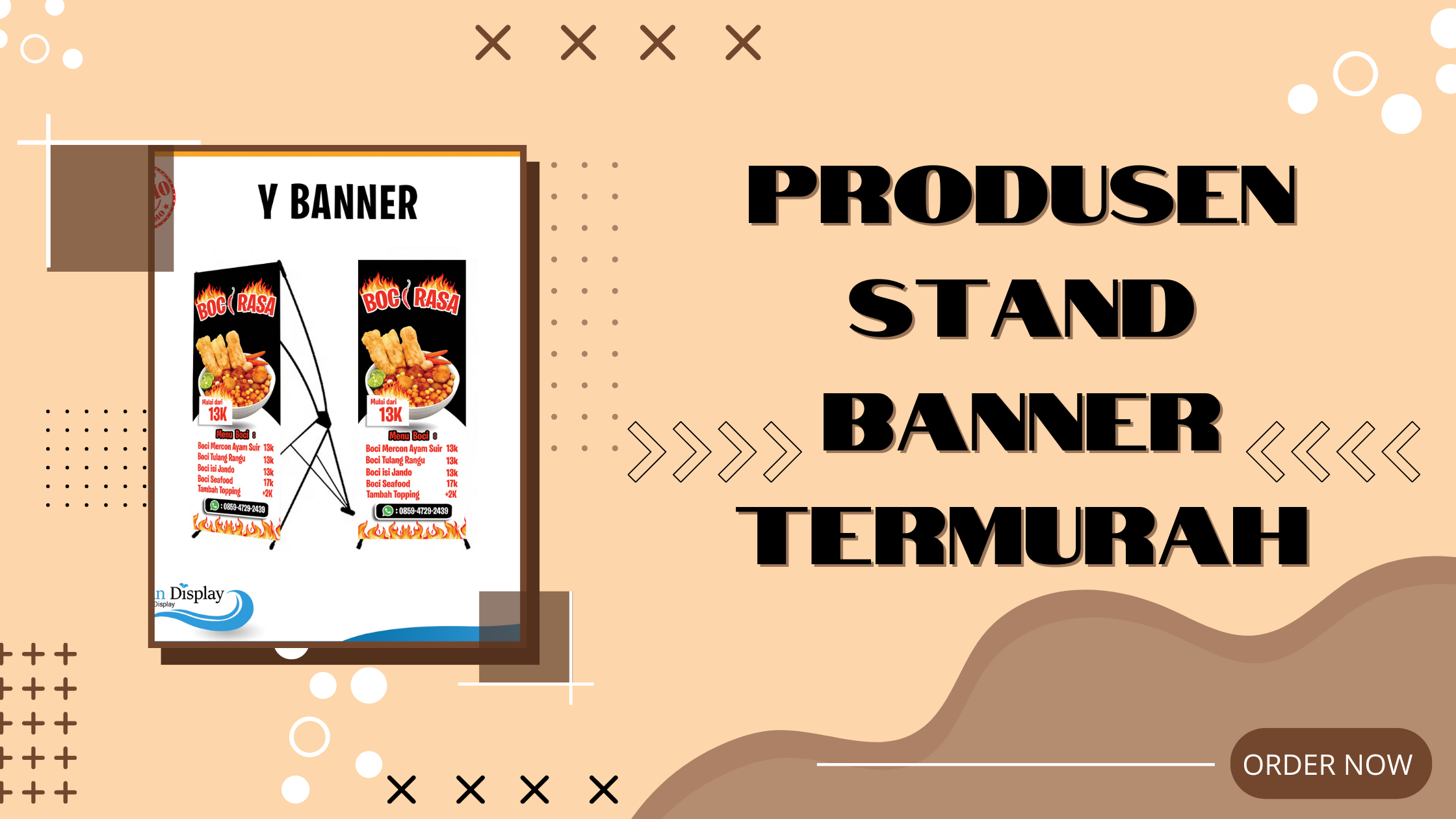 Produsen Stand Banner Makanan - Termurah dan Pengiriman Tercepat