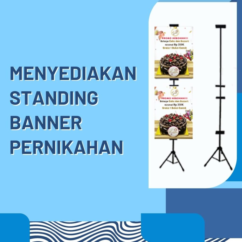 Menyediakan Standing Banner Pernikahan