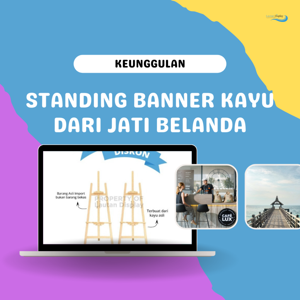 Toko Standing Banner Kayu