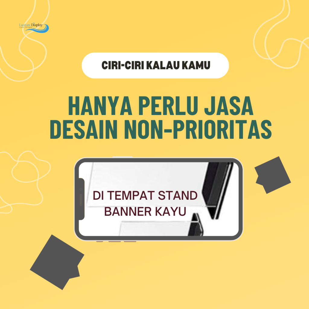 Tempat Stand Banner Kayu