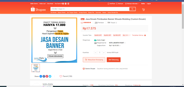 Tempat Stand Banner Kayu