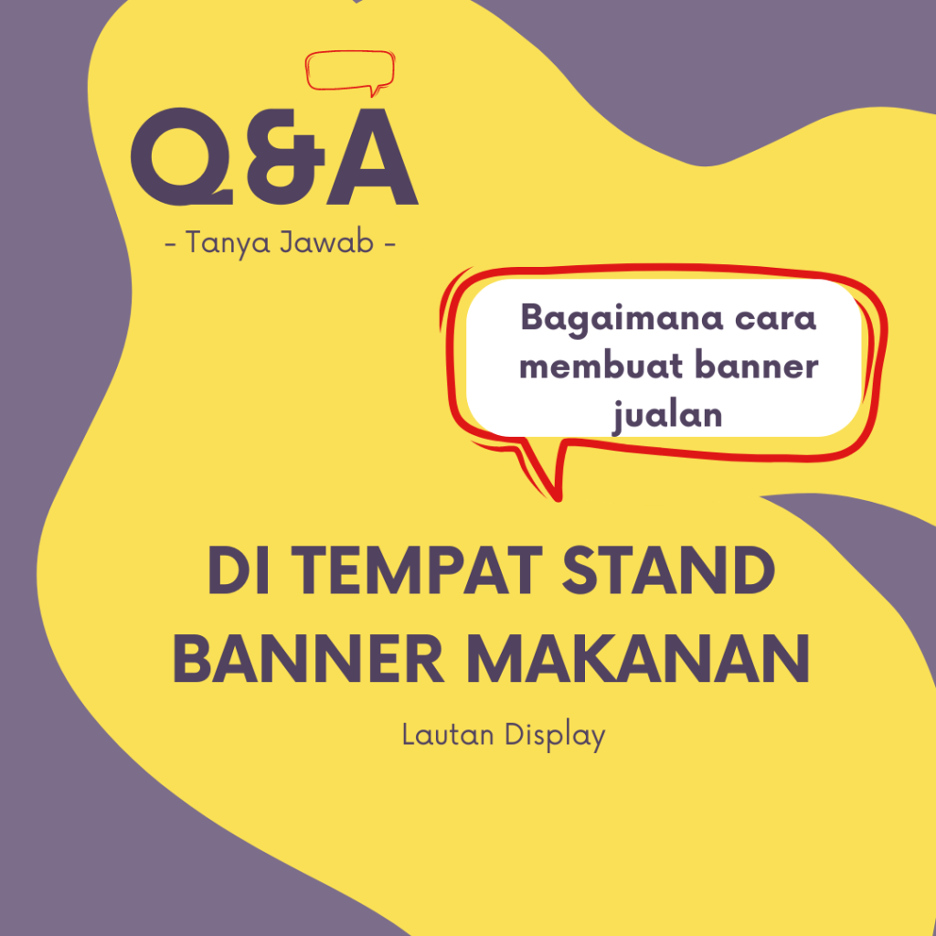 Tempat Stand Banner Makanan - Beli Murah Disini