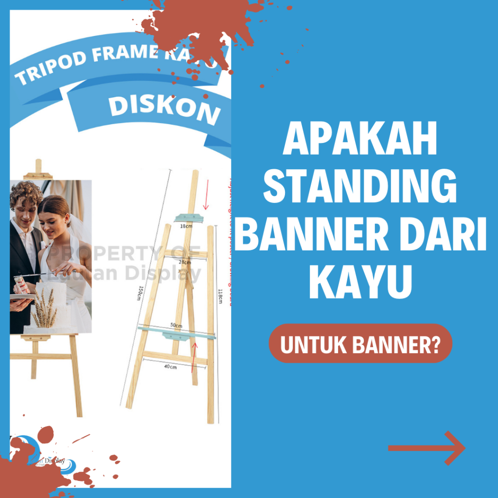 Toko Standing Banner Dari Kayu