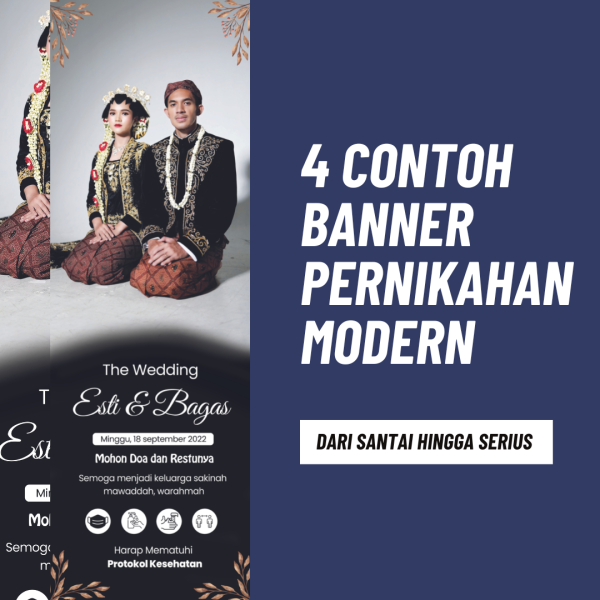 4 Contoh Banner Pernikahan Modern dari Santai Hingga Serius