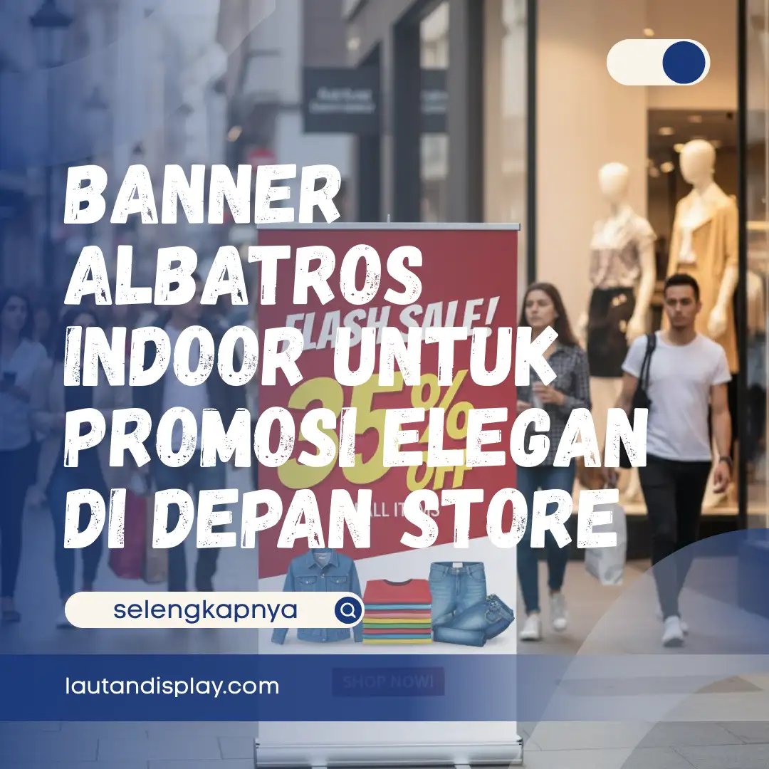 Banner Albatros Indoor Untuk Promosi Elegan di Depan Store